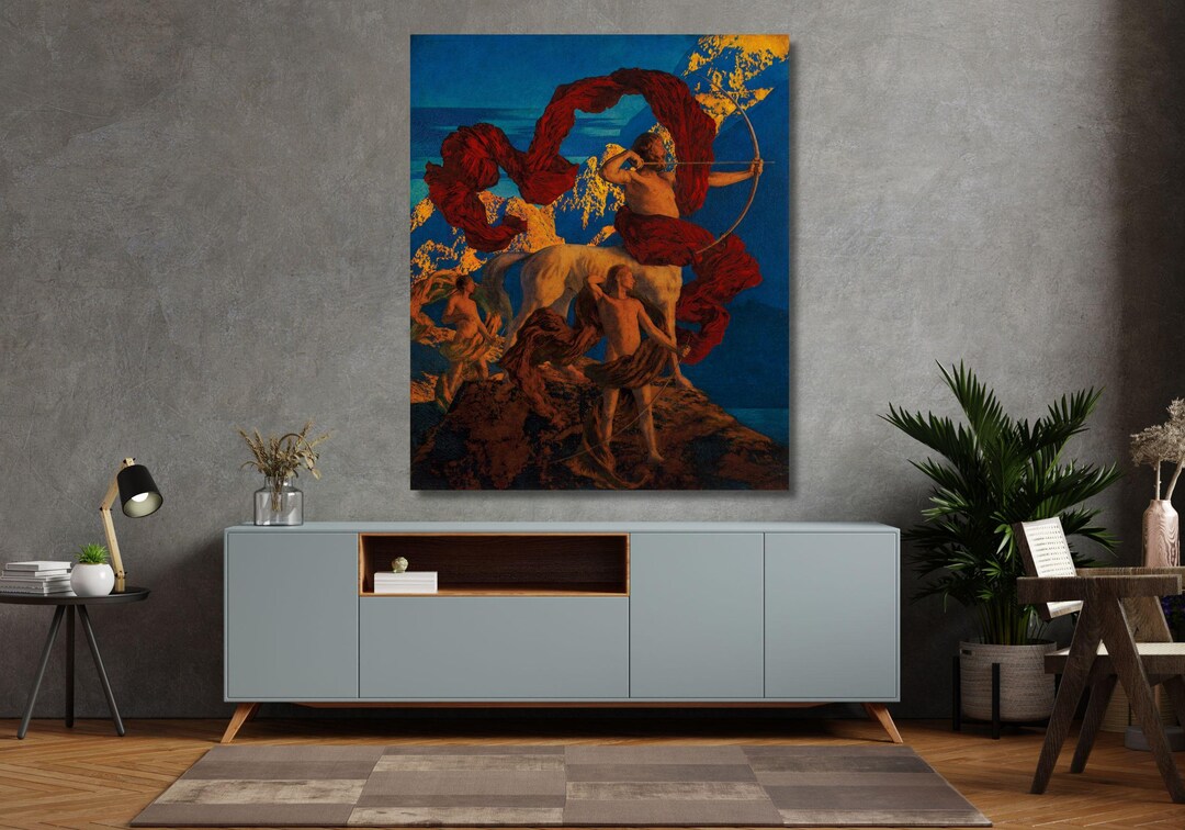 Maxfield Parrish 'jason and His Teacher' Art Print - Framed Canvas ...