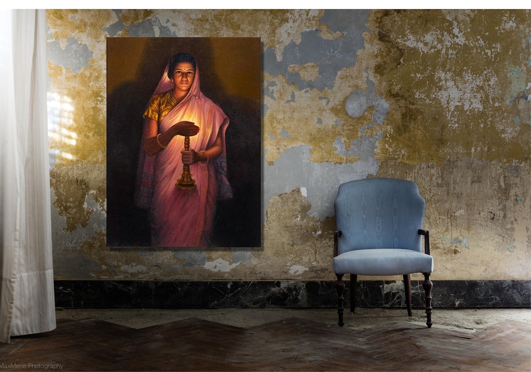 Glow of Hope Canvas Print: Sawlaram Haldankar, Lady With Lamp Ready to ...