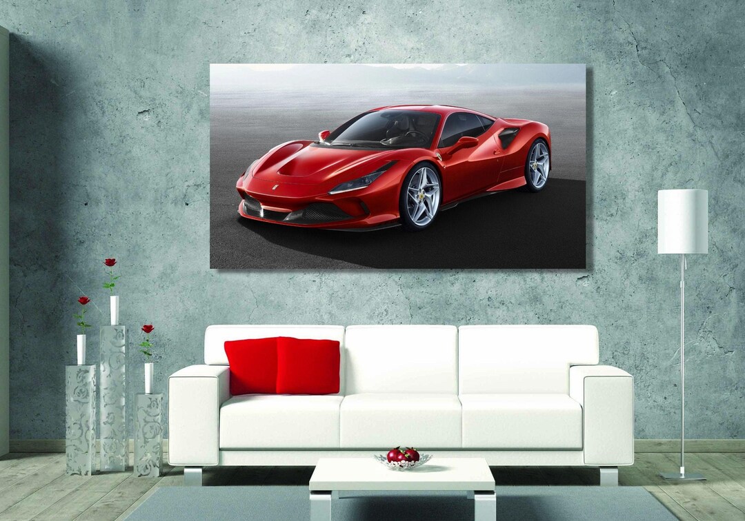 Red Ferrari Canvas Print: Sport Car Wall Art - Etsy