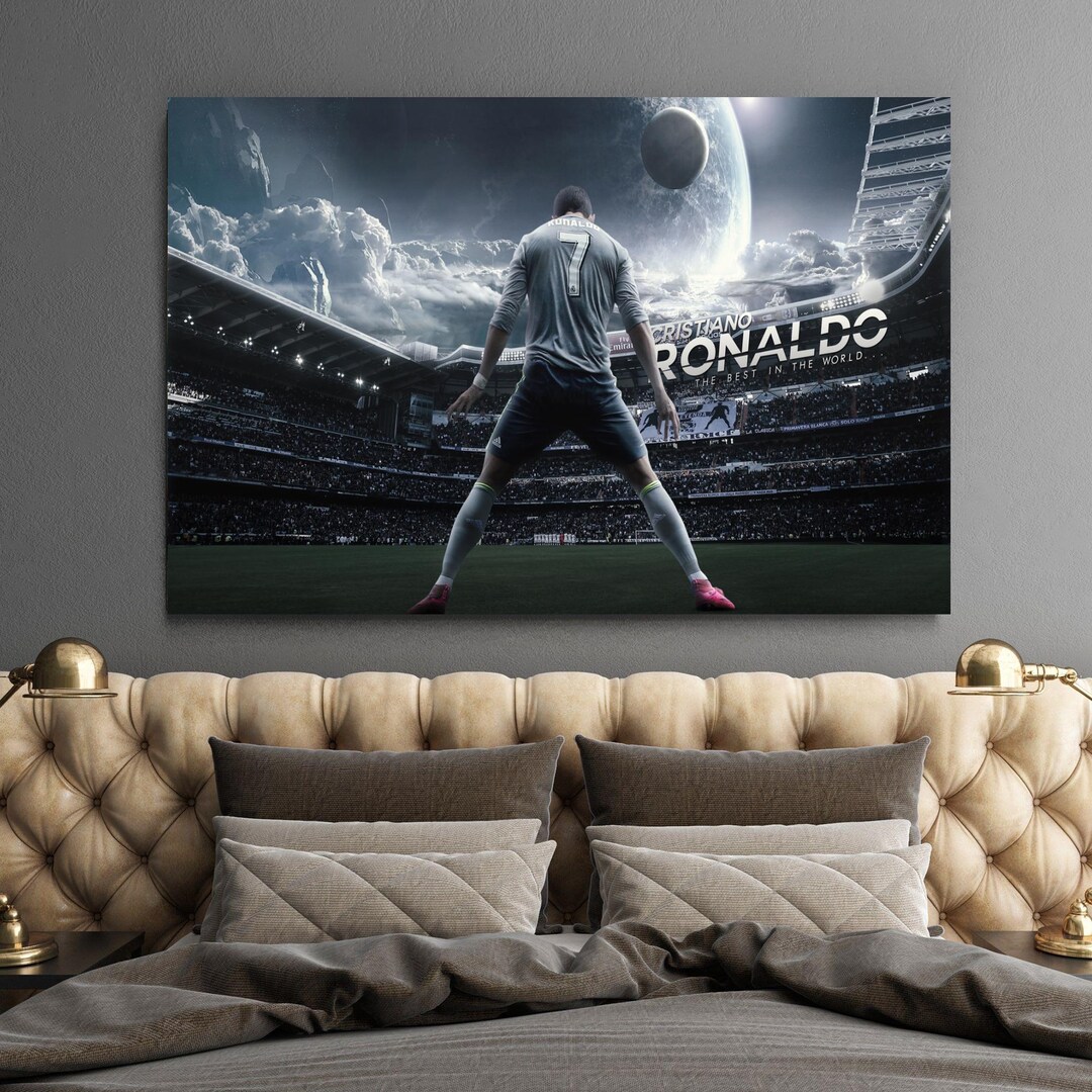 Cristiano Ronaldo 'siuu' Canvas Print Poster: Ready to Hang Football ...