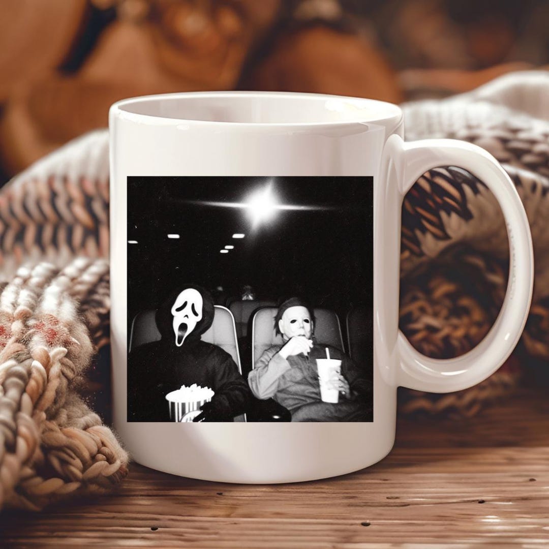 Ghostface and Michael, Scary Film Reusable Cup, Halloween Meme Cup ...