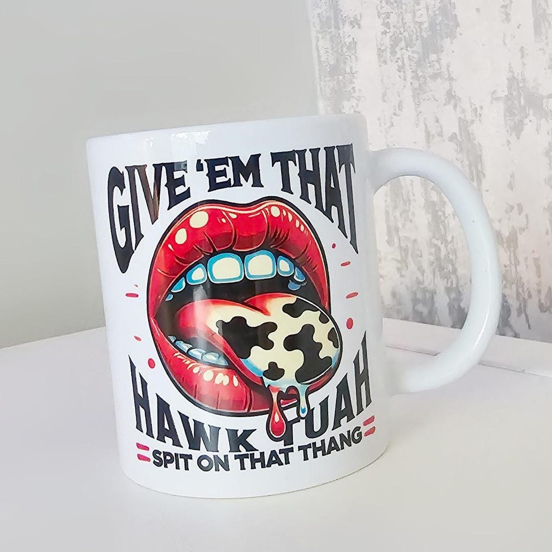 Hawk Tuah Spit on That Thang, Viral Mug, Meme on Mug, Funny Mug Gift - Etsy
