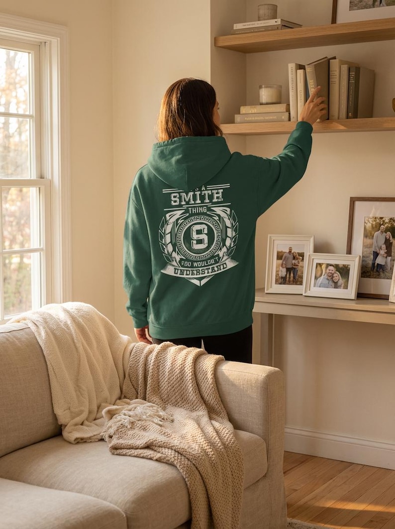 Personalized Family Name Hoodie & Sweatshirt, Custom Family Crest Gift ...