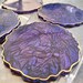 Luxe Purple Velvet Effect Coaster Set. Jade Green Tray. - Etsy