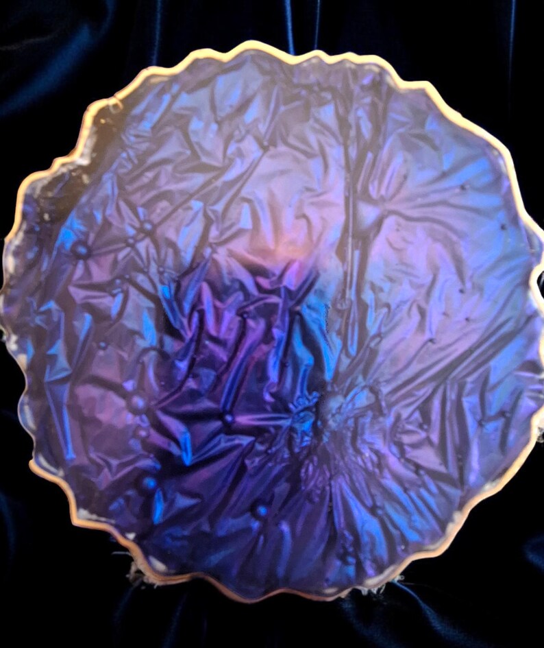 Luxe Purple Velvet Effect Coaster Set. Jade Green Tray. - Etsy