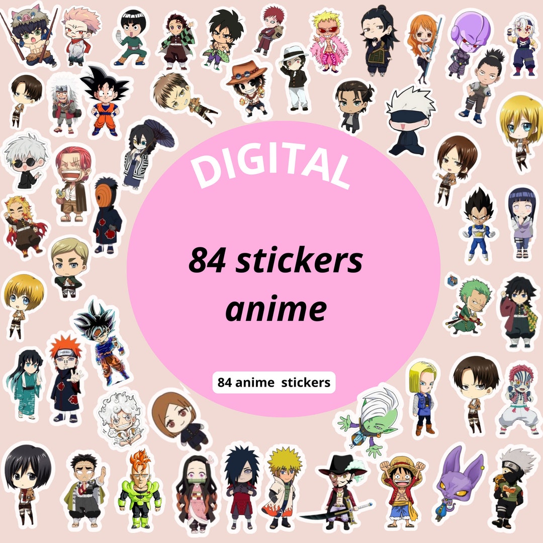 84 Anime Sticker Packs Digital Stickers My Favorite Anime Stickers PNG ...