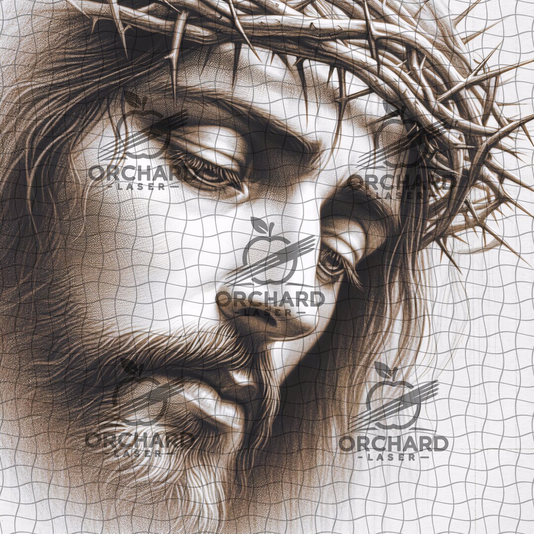 Laser Etch PNG Sketch Engrave Laser Ready Digital Design File Jesus Christ Jesus 1 - Etsy