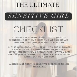 A Sensitive Girls' Checklist - Etsy UK