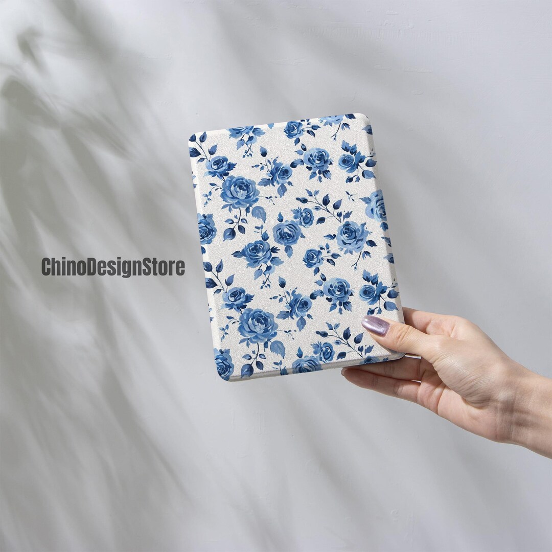 Blue Rose Kobo/kindle Paperwhite 12th 7in Case,kindle Magnetic Back ...
