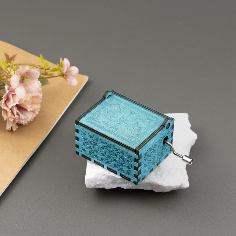 Personalized Tiny Hand-cranked Wooden Music Box,custom Engraving Music ...