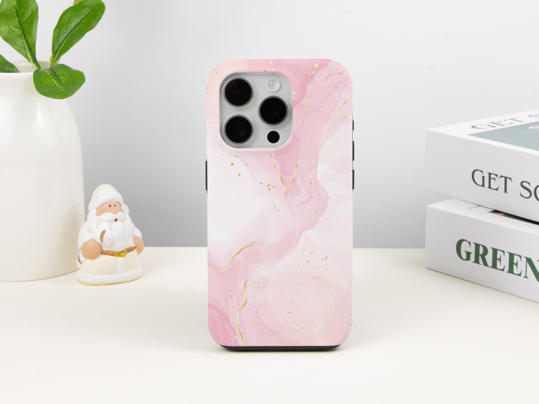 Pink Gradient Marble Phone Case,custom Phone Case for iPhone 16 15 14 ...