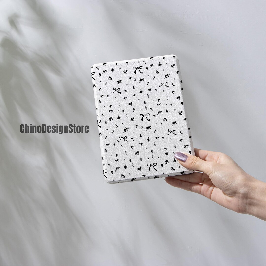 Black Flower Kobo/kindle Paperwhite 12th 7 Case,kindle Magnetic Back ...