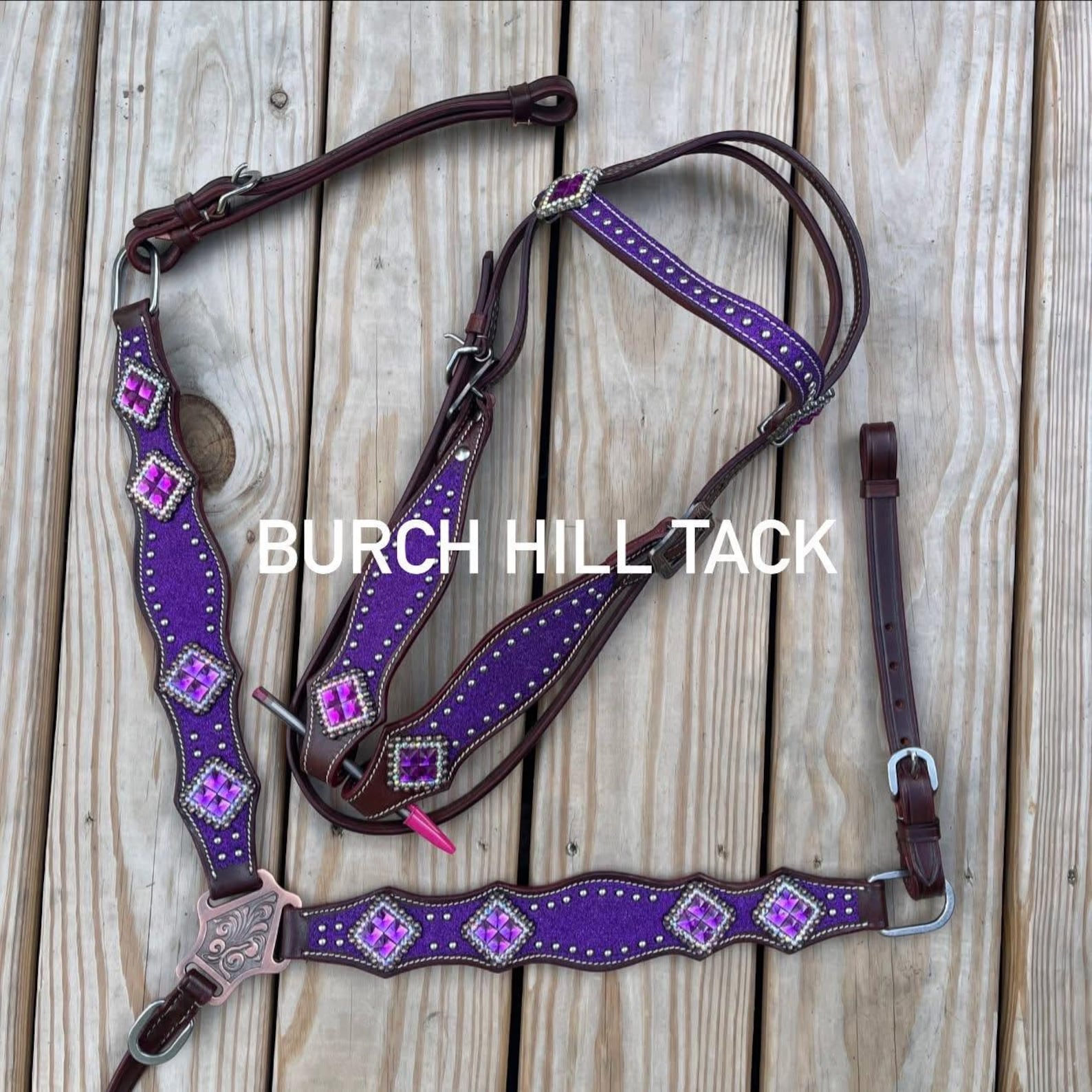 Purple Browband Western Tack Set Headstall Breast Collar - Etsy