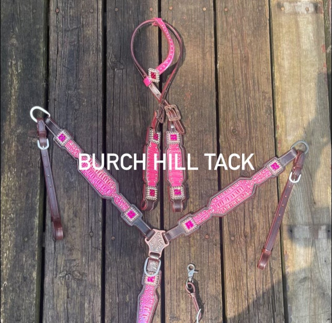 Made to Order Hot Pink Western Horse Tack Set | Barrel Racing Western ...