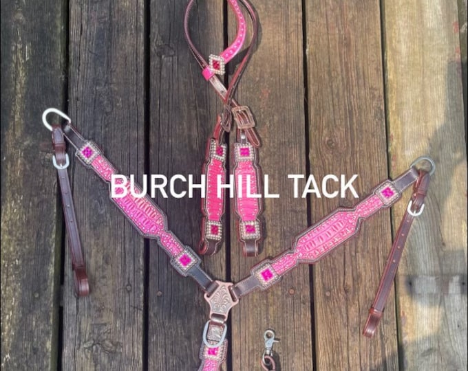 Pink and Teal Reins | Handmade Braided Loop Reins | Paracord Rope Horse ...