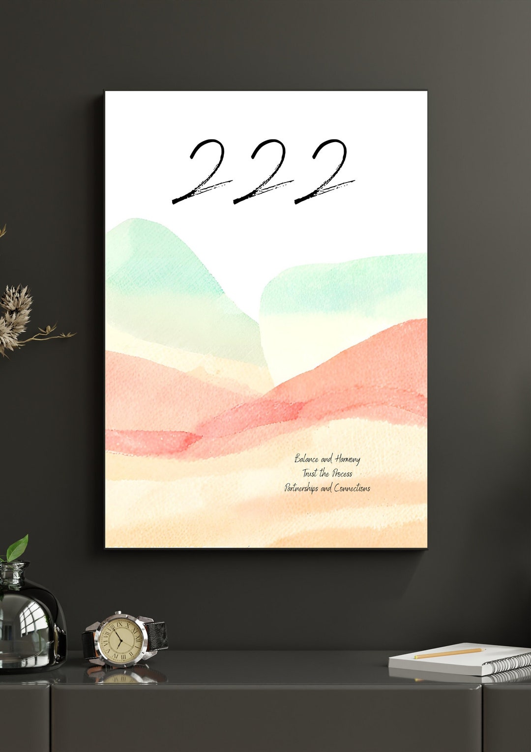 Angel Number 222 Downloadable Wall Art Print Poster - Etsy