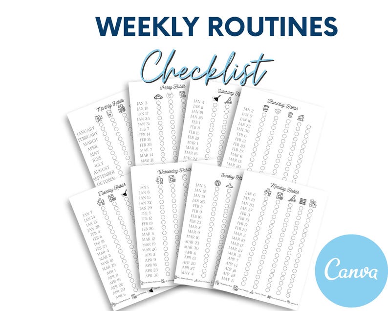 Weekly Routines Printable - Etsy