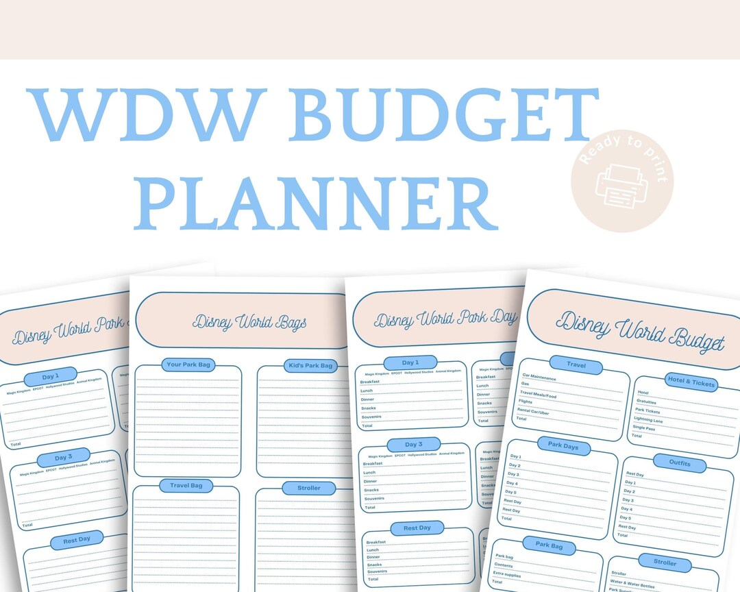 WDW Budget Bundle - Etsy