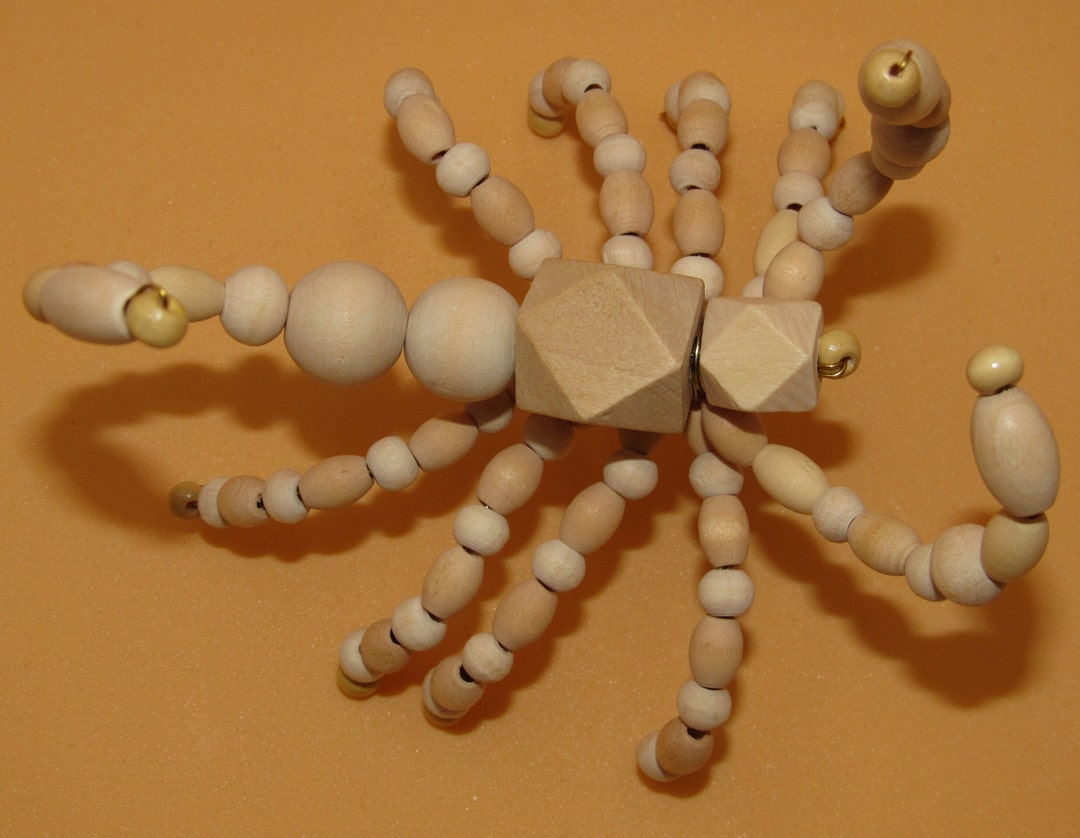 Wooden Scorpion. Approximate Size: 6 Inches From Claw to Tail With Leg ...
