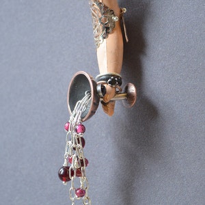 Spilt Merlot Necklace Made With Vintage Doll Arm and Handmade - Etsy