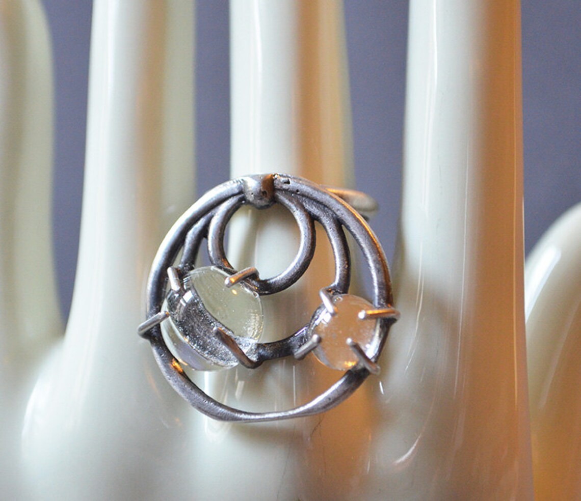 Bubble Blower Fun Ring Made With Magnifying Glass Cabs - Etsy