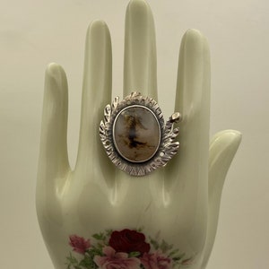 Feathered Ring Made With an Agate Stone - Etsy
