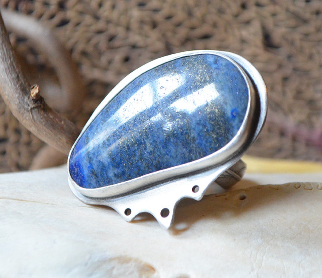 Oasis Ring Made With Lovely Lapis Stone - Etsy