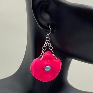 Chewed up Earrings Made With Pearls and Cast Doll Mouth - Etsy