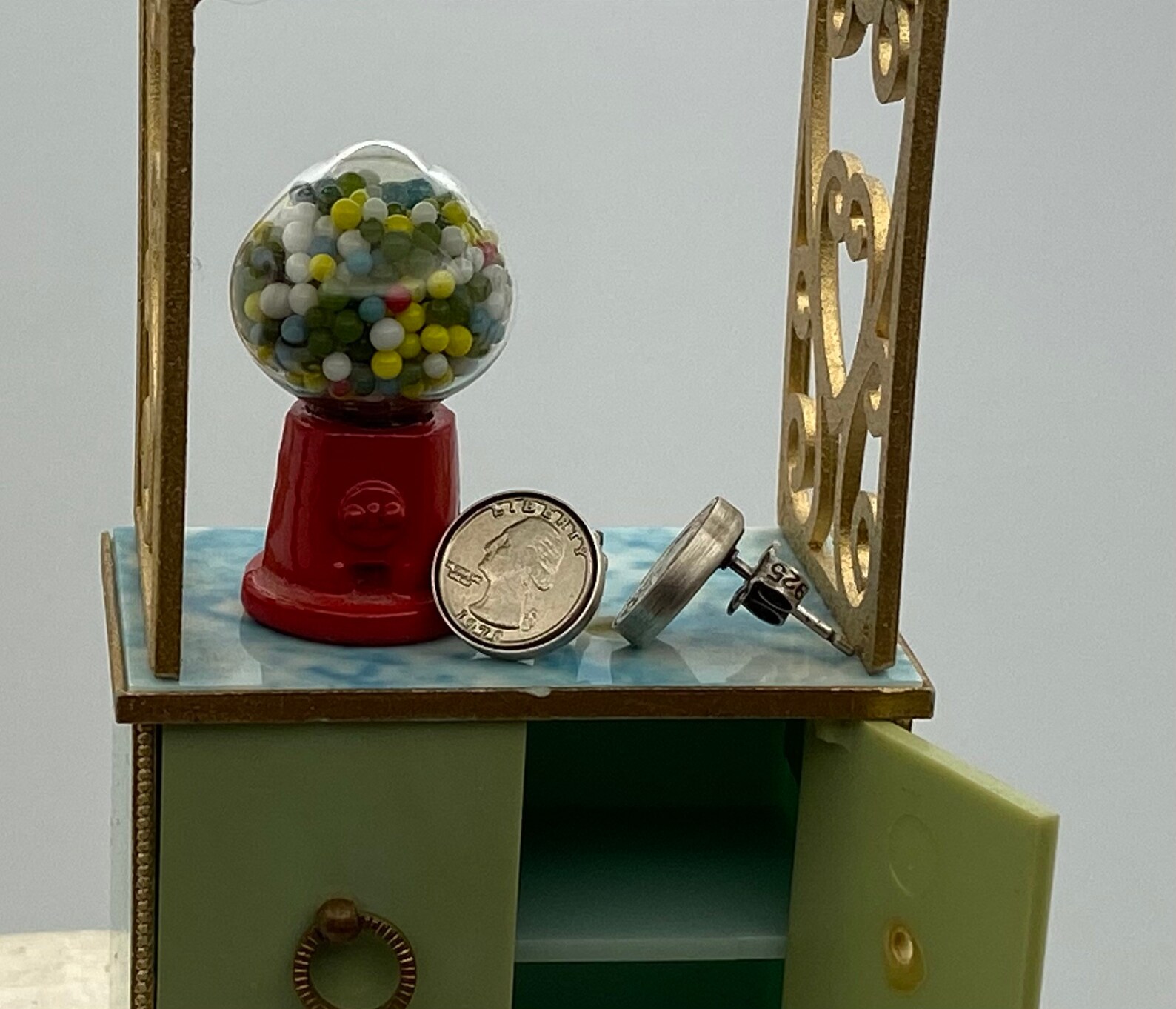 Fifty Cent Earrings Made With Miniature Quarter Coins - Etsy