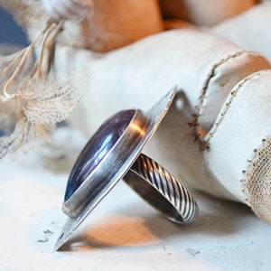 Keeper's Quill Ring Made With a Fluorite Stone - Etsy
