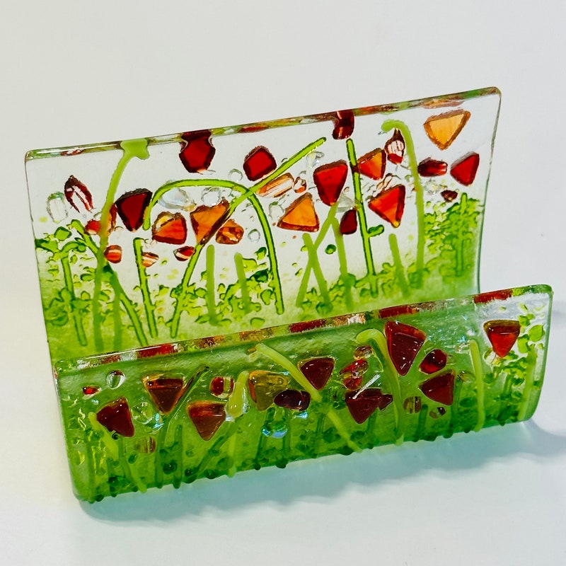 Glass Card Holder - Etsy
