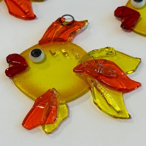 Fused Glass Fish Sun Catcher/ornament yellow - Etsy