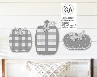 Fall Pumpkin SVG Cut File Autumn Harvest Laser File | Etsy