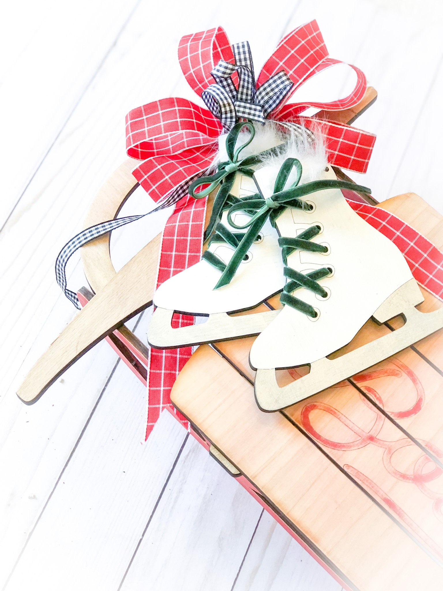 Snow Bounder Vintage Sled SVG Door Hanger Sleigh Cut File - Etsy