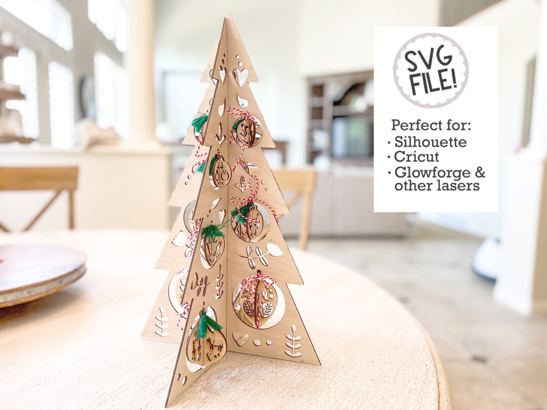Glowforge 12 Days of Christmas Tree SVG | Nordic Laser Cut File ...