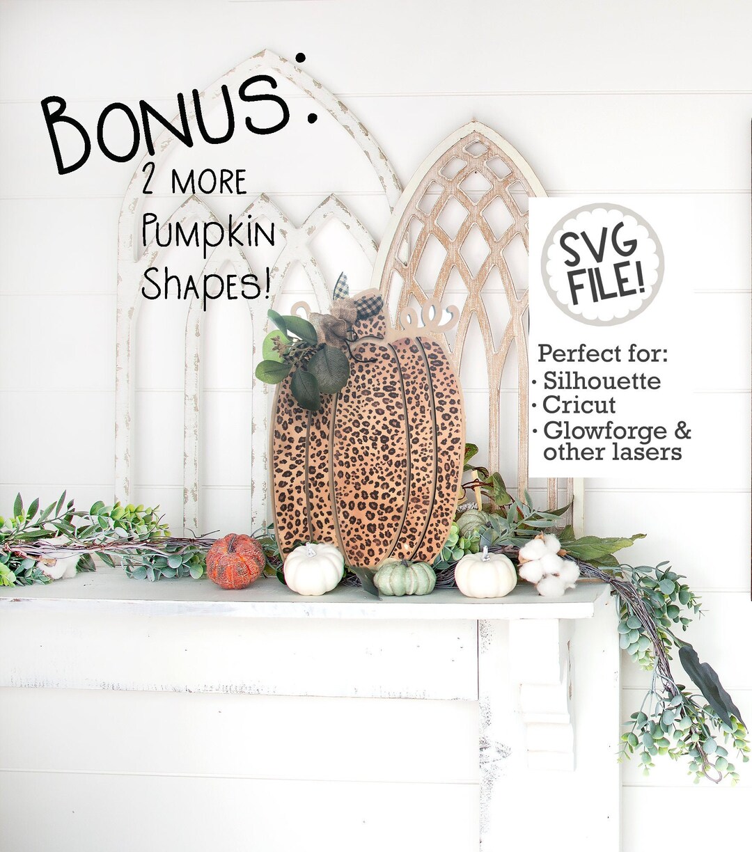 Fall Pumpkin SVG File | 3 Different Pumpkin Shapes | Farmhouse ...
