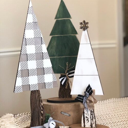 3D Christmas Trees Cut File Pine Tree Laser File Buffalo - Etsy