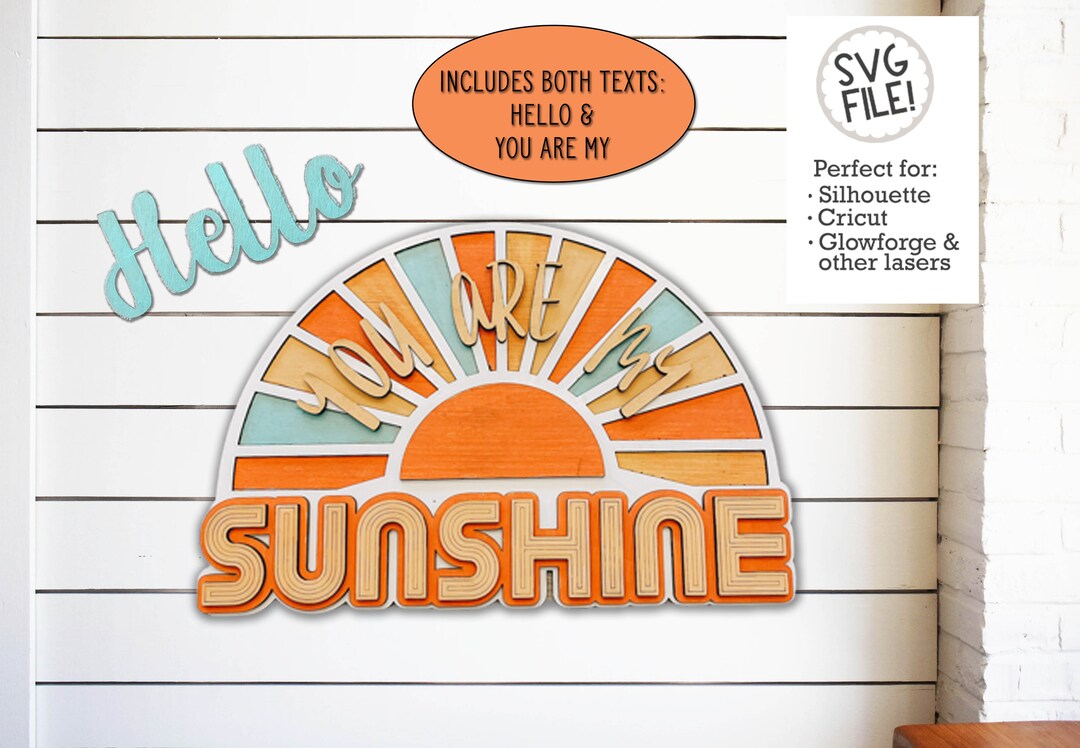 Sunshine Sign SVG | You Are My Sunshine | Hello Sunshine Cut File ...