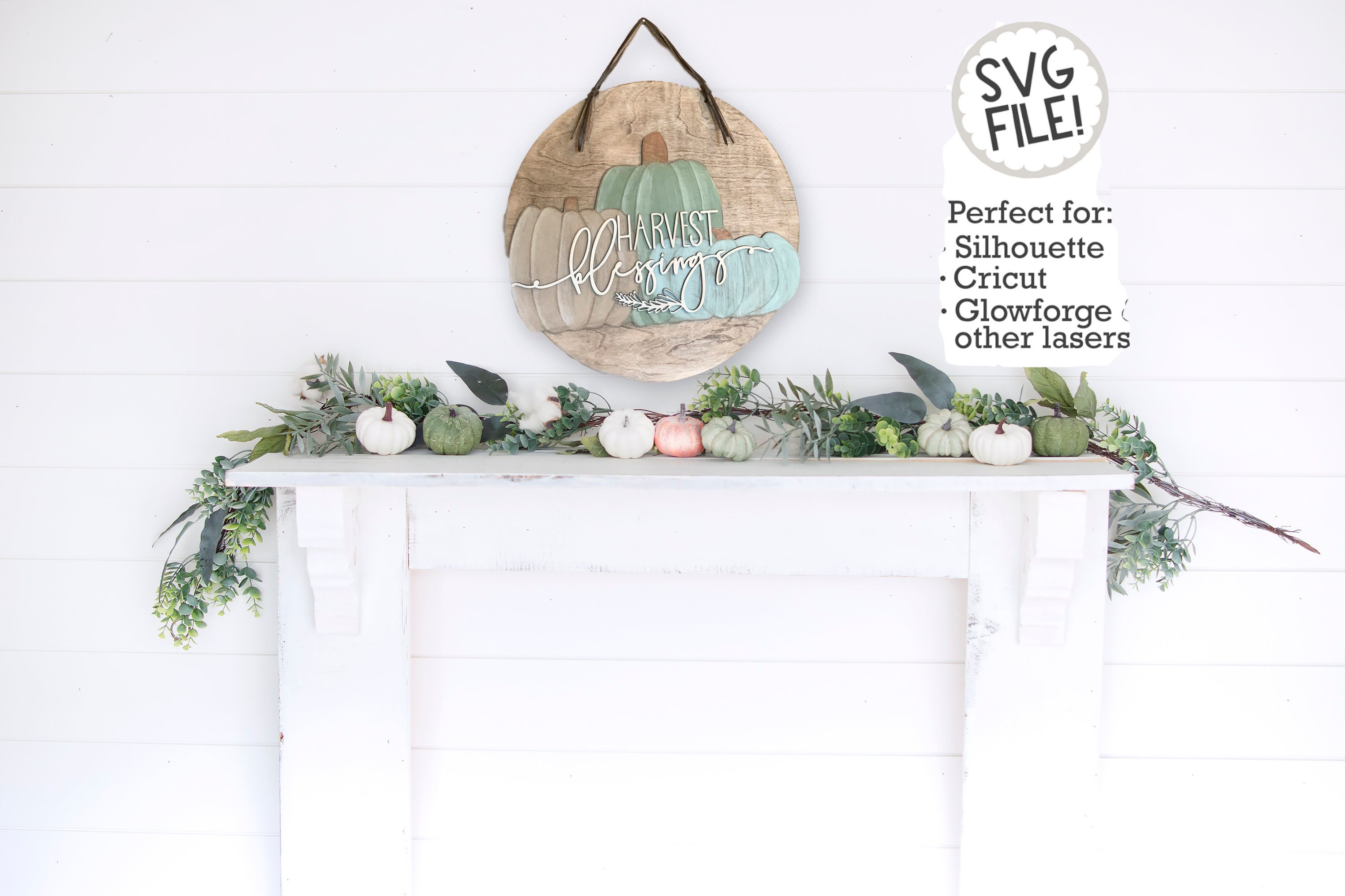 Fall Pumpkin SVG Cut File Autumn Harvest Laser File - Etsy