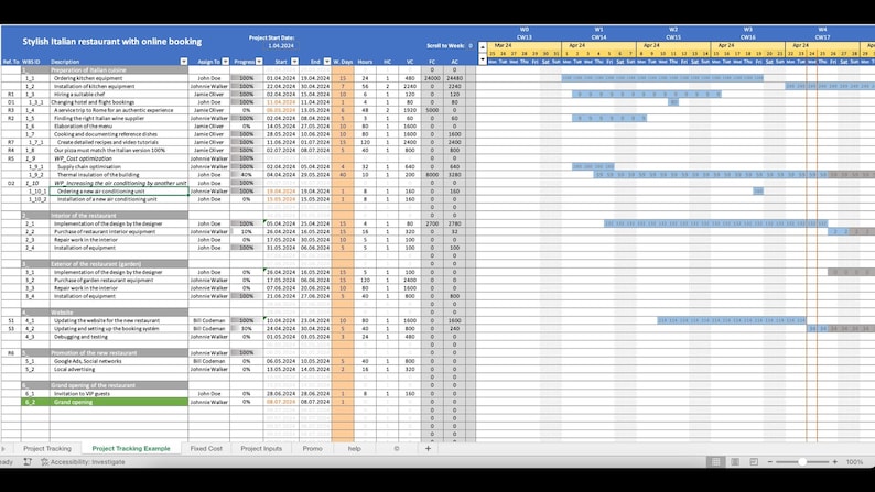 Advanced Excel Gantt Chart Template: Streamline Project Management ...