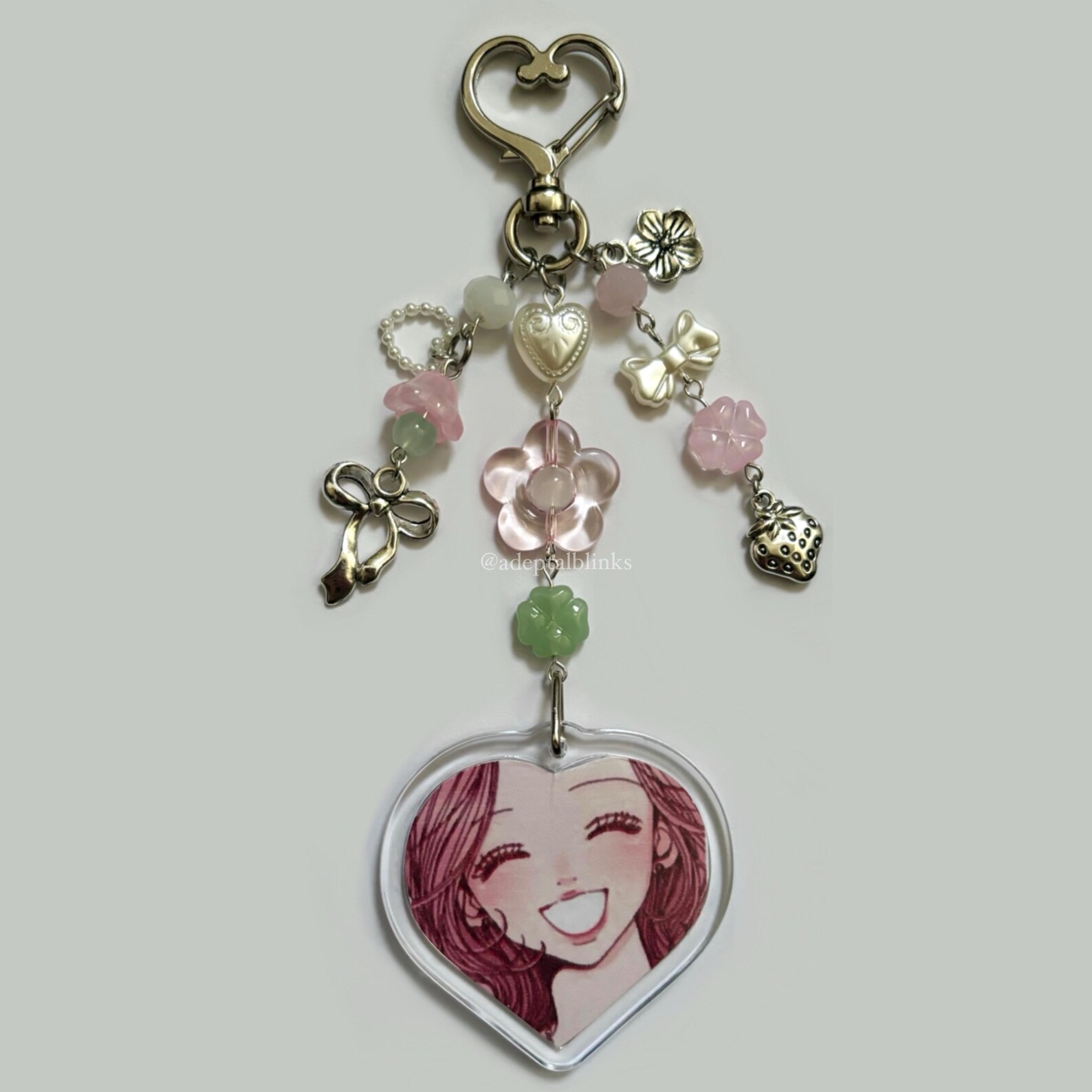 Handmade Nana Hachi Anime Y2K Matching Friendship Couple Keychain Bag ...