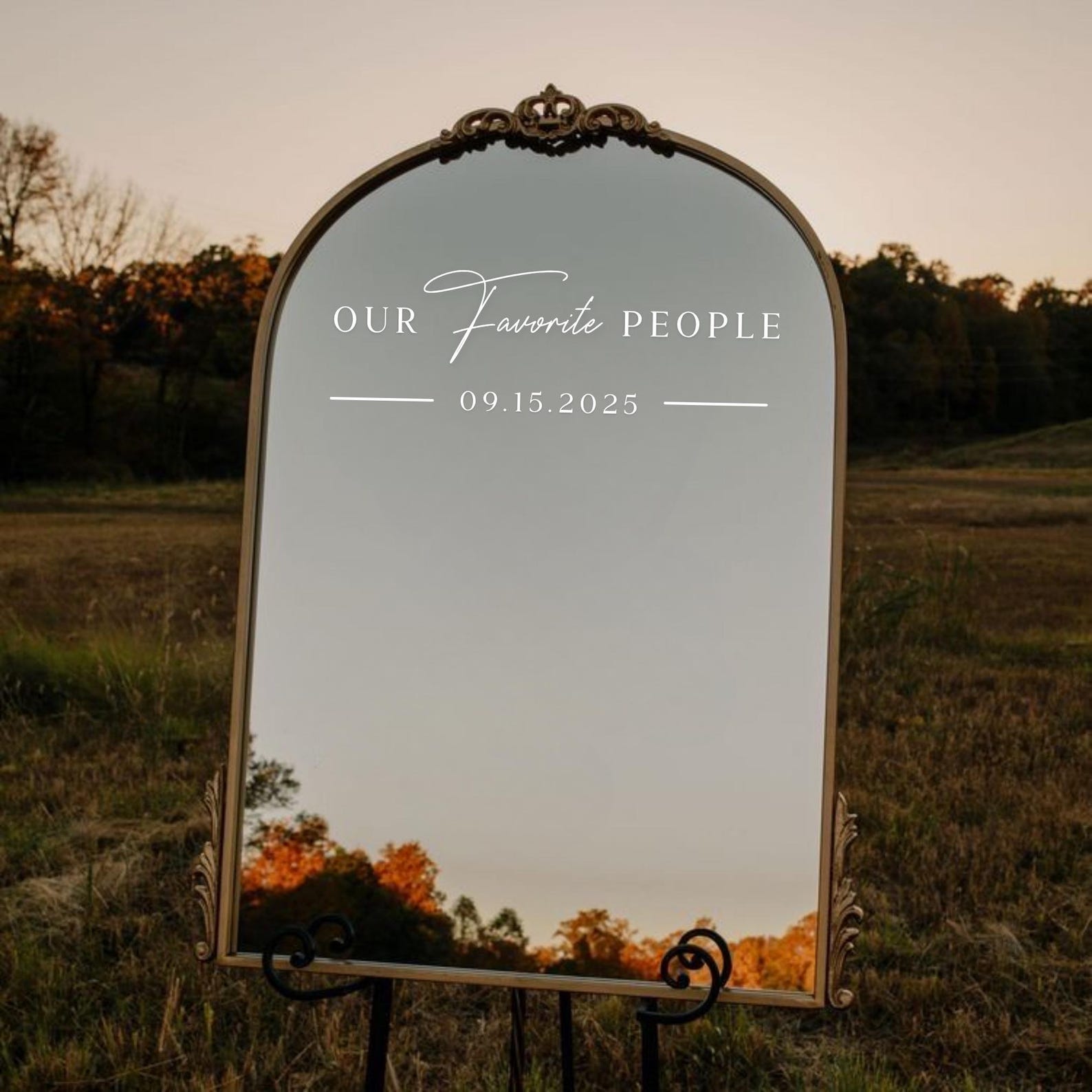 Custom Wedding Seating Chart Mirror Decal Wedding Mirror Vinyl Sign ...