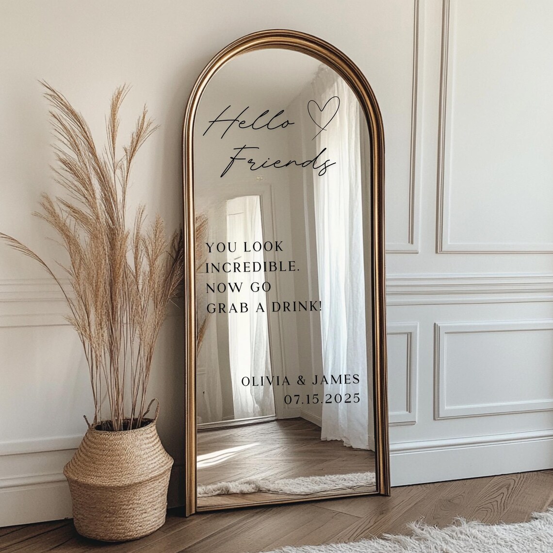 Hello Friends Wedding Mirror Signage You Look Incredible Wedding Mirror ...
