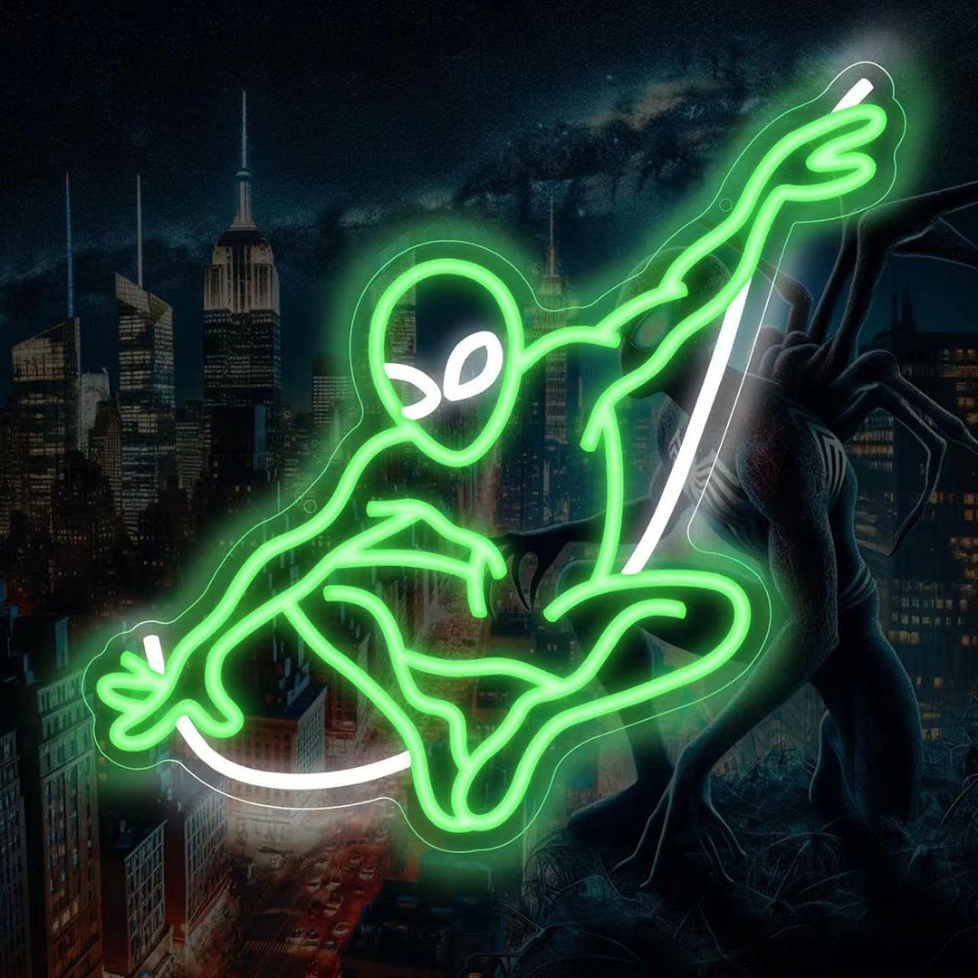Spider-man Light Sign, Avengers Co-branded Neon Light, Room Decoration ...