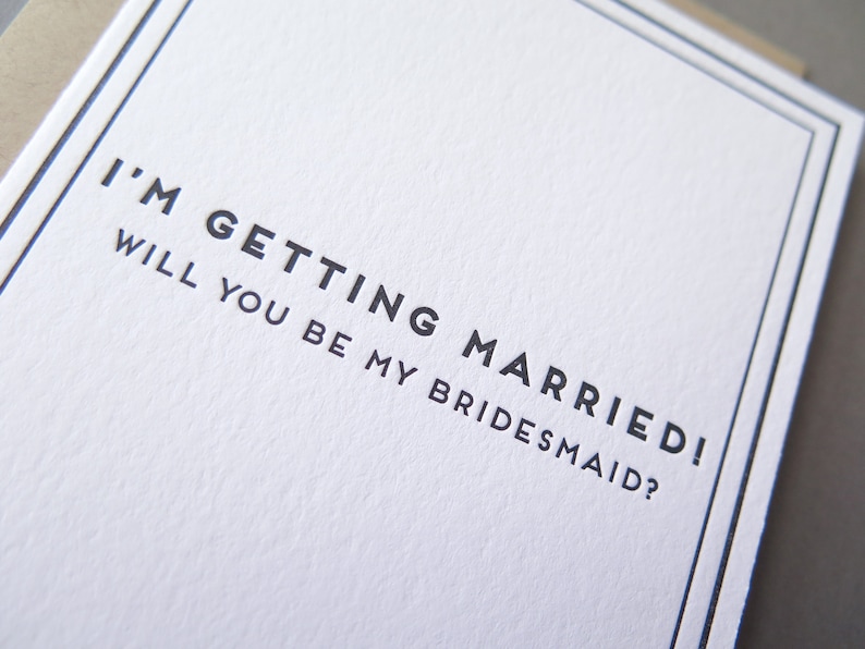 I'm Getting Married Will You Be My Bridesmaid Cards - Etsy