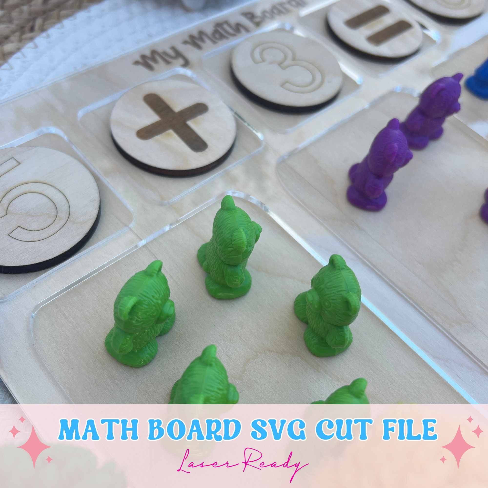 Montessori Math Board Svg File, Addition Dry Erase Board Svg ...