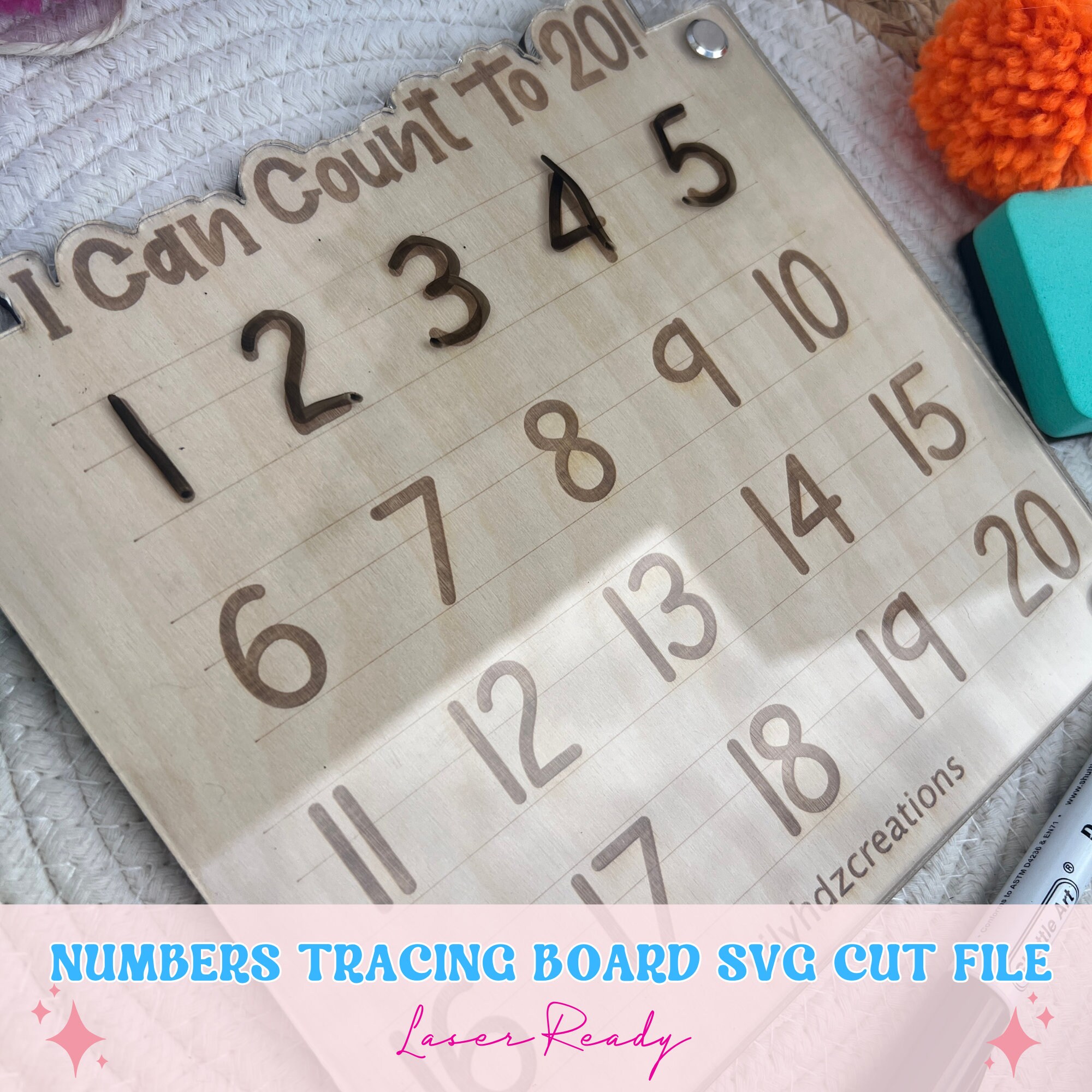 Number & Letter Tracing Board Svg, Montessori Materials Svg, Number ...