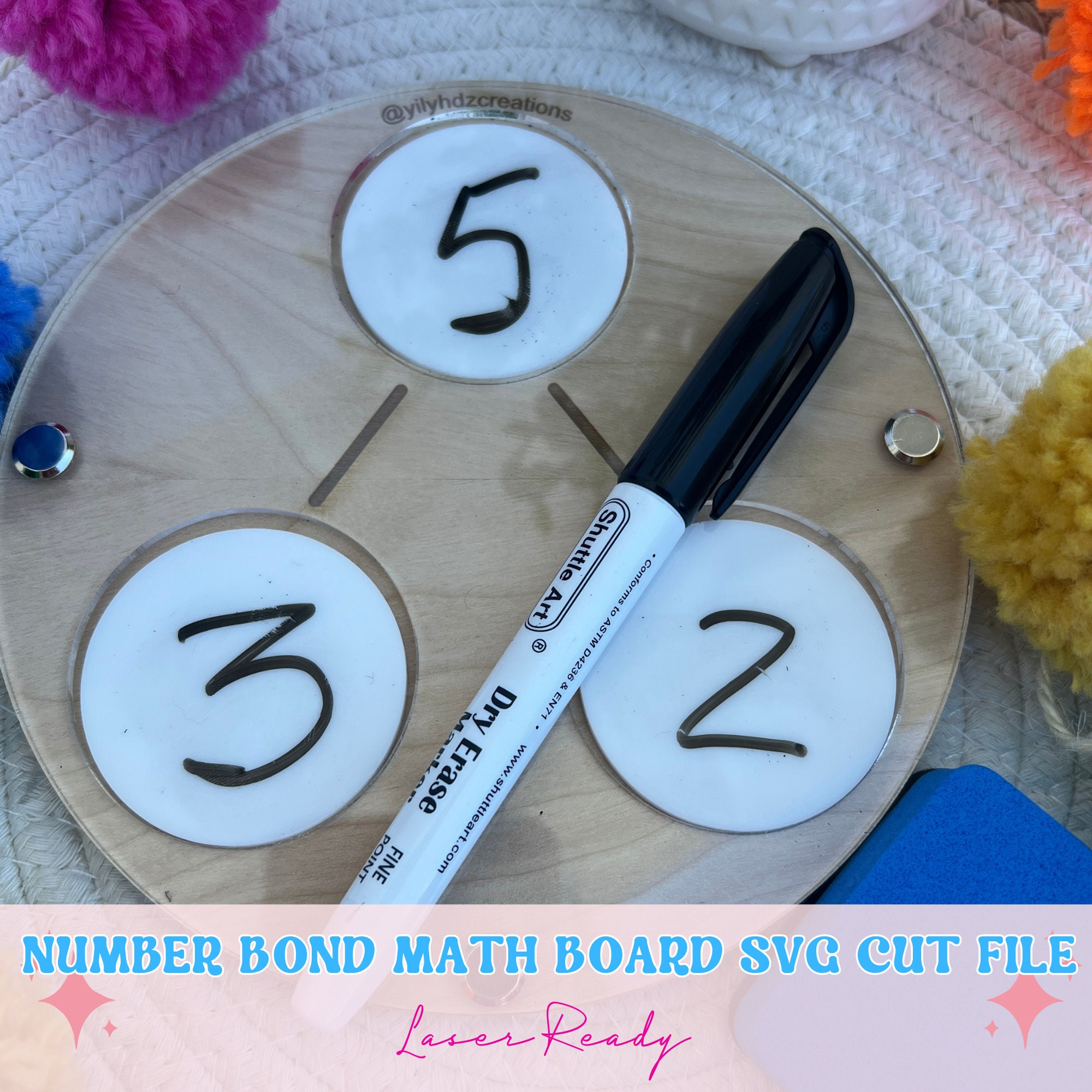 Number Bond Math Svg File, Part Part Whole Board Number Bond Svg File ...