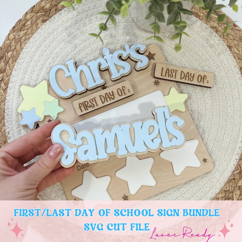 First Day of School Bundle Sign Svg, Back to School Cut File, First Day ...