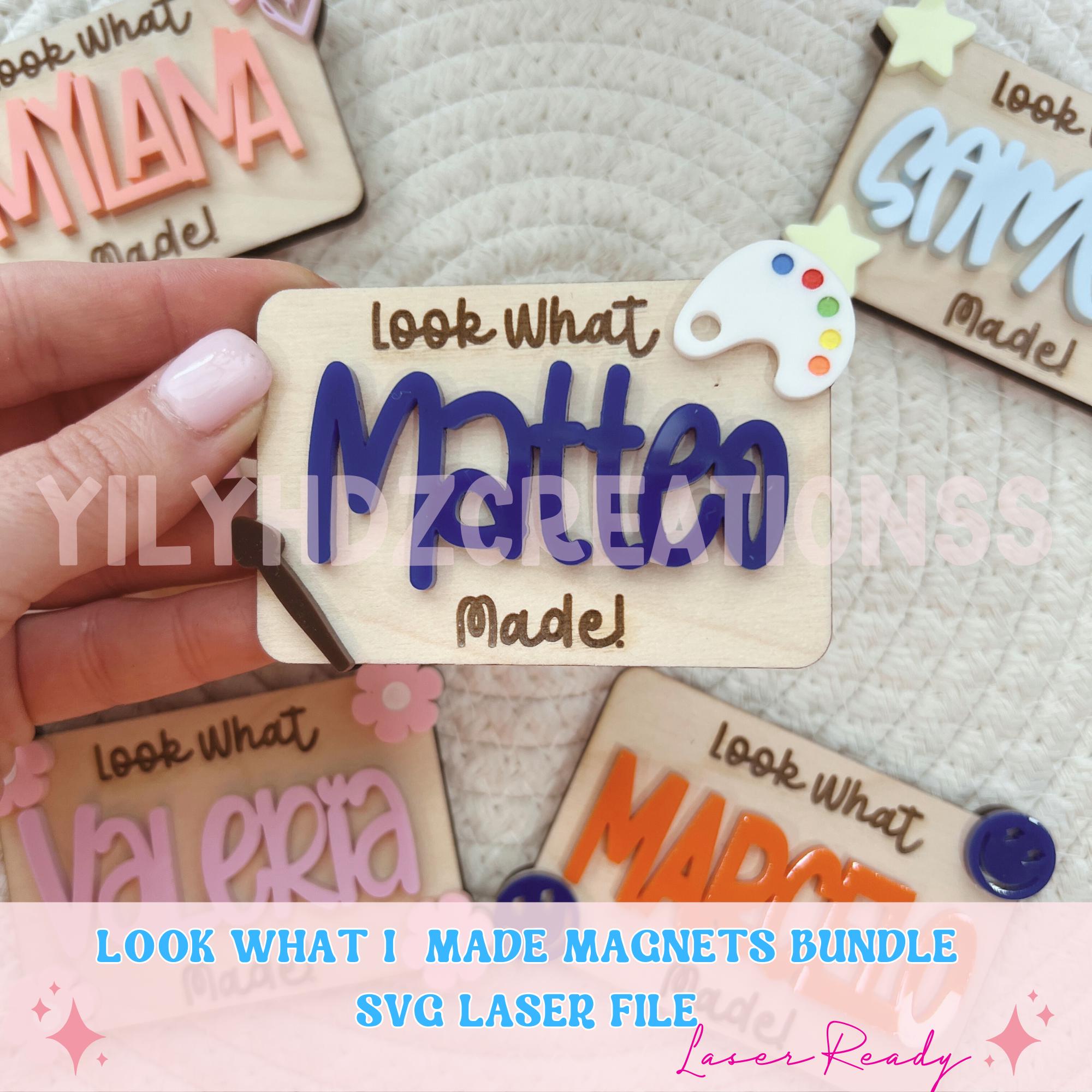 Look What I Made Magnet Svg File, Kids Artwork Magnets Svg, Magnet Svg ...